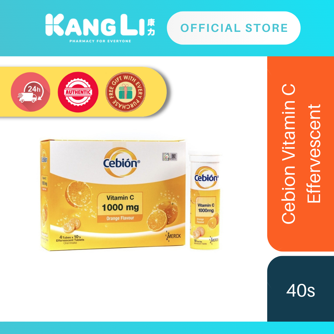 Cebion Vitamin C Effervescent Orange Flavour 1000mg 40s | Lazada