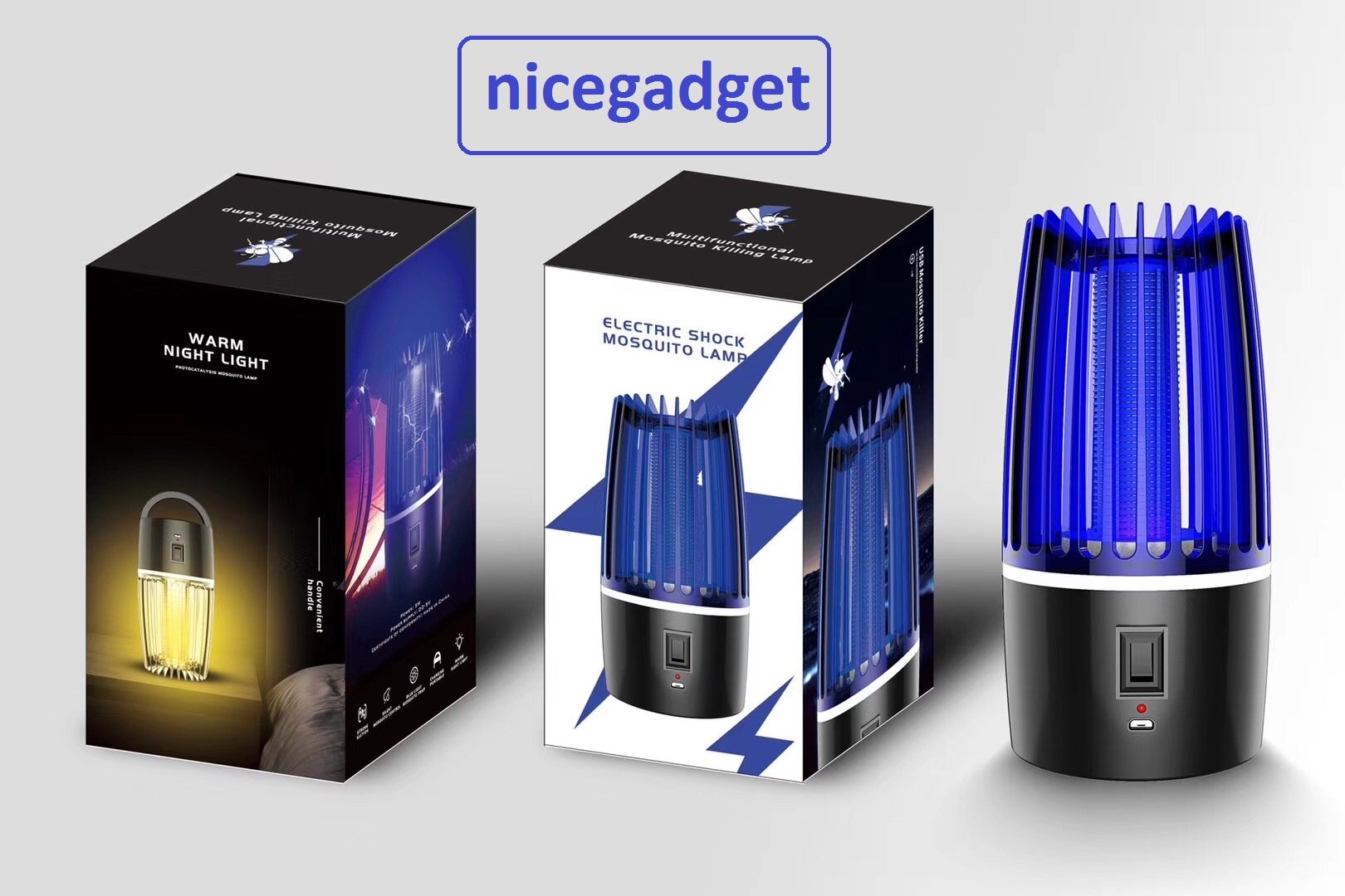 Rechargeable 4000 mAh Portable 2 in 1 Mosquito Insect Killer Trap LED ...