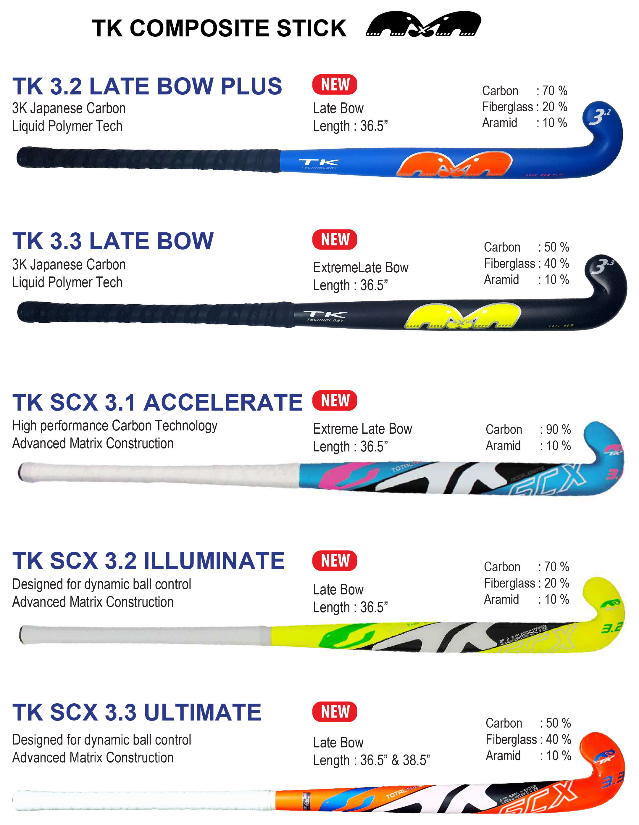 TK COMPOSITE STICK NEW DESIGN [Ready Stock] | Lazada