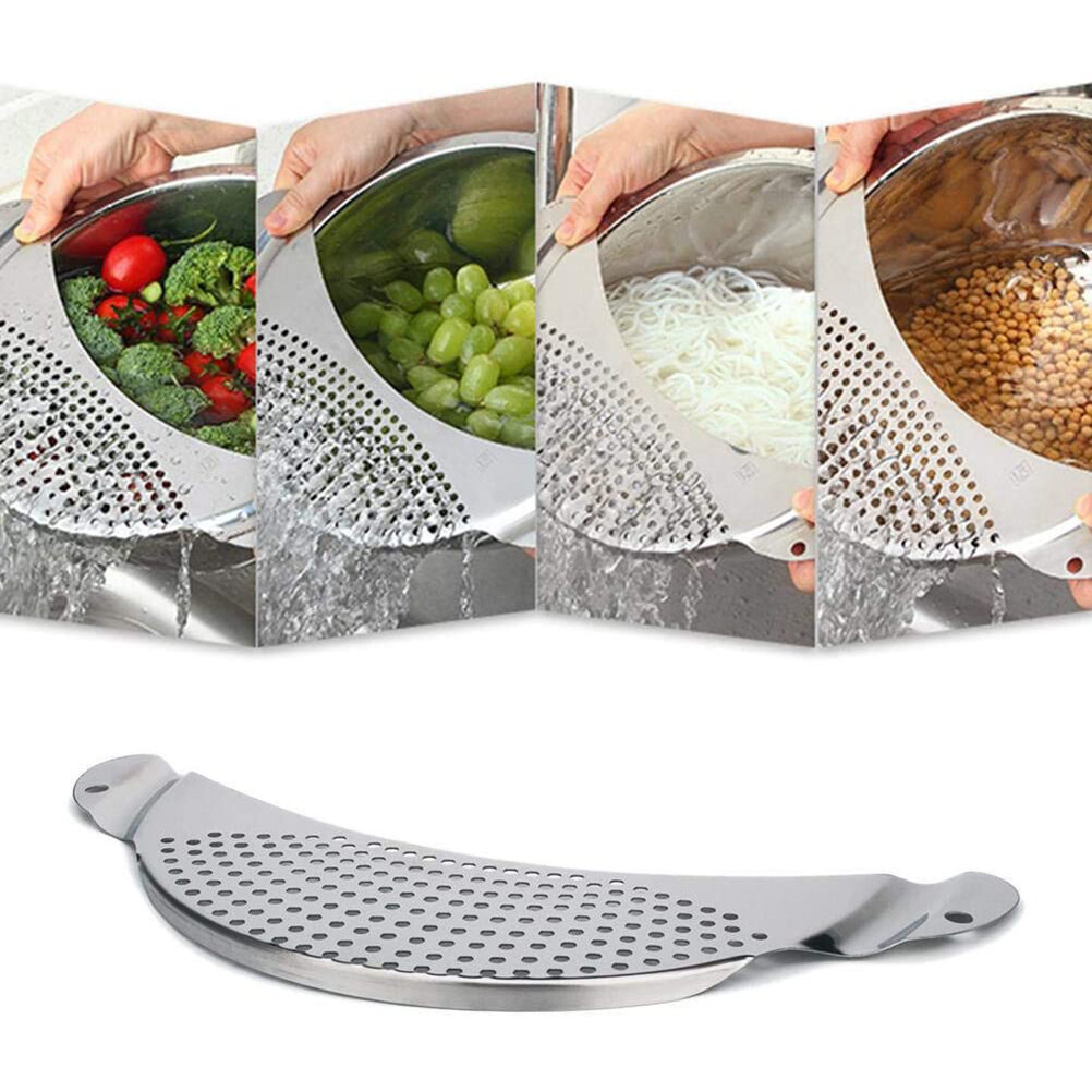 9 Pieces Stainless Steel Colander Sieve,Wire Skimmer Spoon with Handle ...