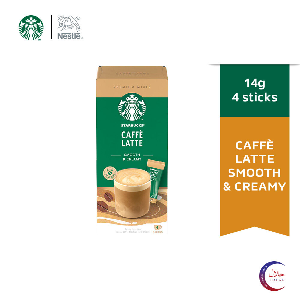 STARBUCKS Caramel Latte Premium Instant Coffee 4 Sticks 23g | Lazada