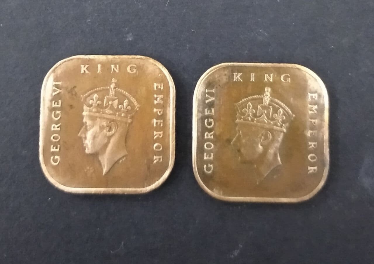 1945 Malaya 1 Cent King George VI Coin (set of 2) | Lazada
