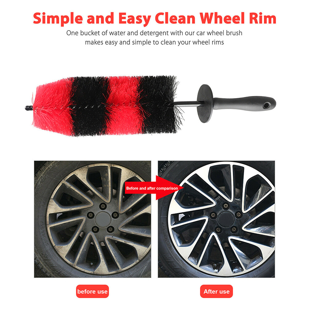 Wheel/Rim Cleaning Brush Long Soft Bristle Car Wheel Brush,Rim Tire ...