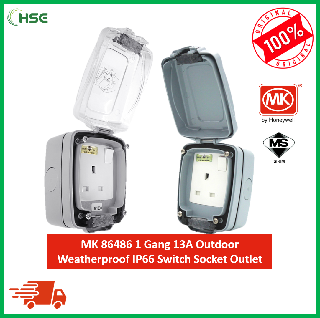 [2 Colour] MK 86486 Masterseal Compact SP 1 Gang 13A Outdoor ...