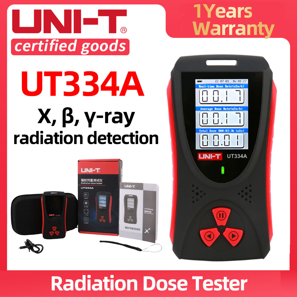 UNI-T UT334A Radiation Detector Geiger Alpha Beta Gama Professional ...