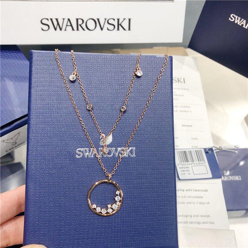 Swarovski 2020 spring and summer ring pendant necklace female clavicle ...