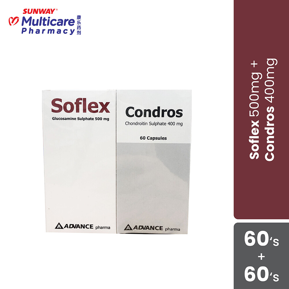 Soflex 500mg 60's+Condros 400mg 60's (Glucosamine Sulphate ...