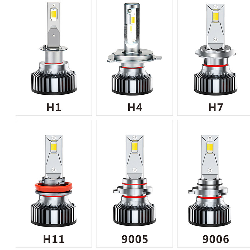 CarTnT 1คู่หลอดไฟ LED TriColor ไฟหน้า H8 H7 Led Canbus Light H1 3000K 6000K 4300K H3 H4 H9 H8 ...