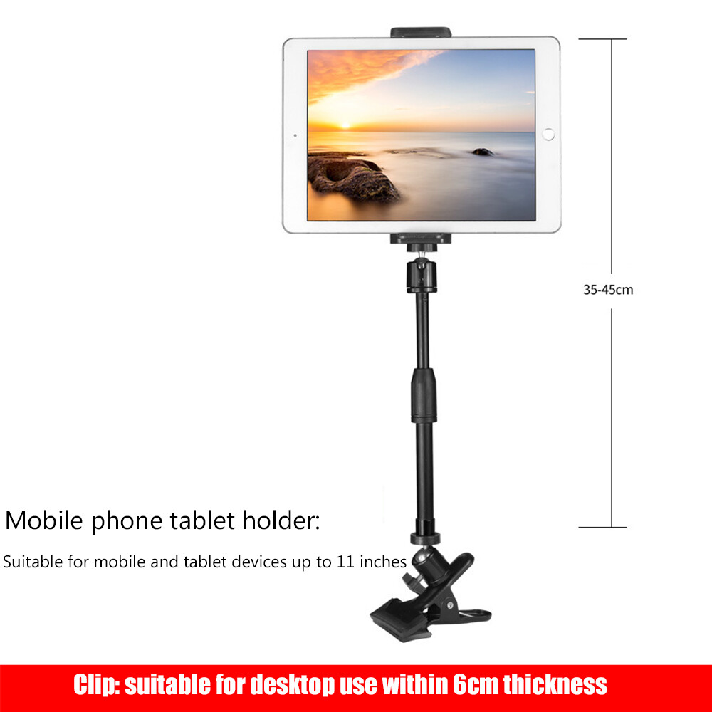 Universal Adjustable Clip-on Tablet/Smartphone Stand Holder Live ...