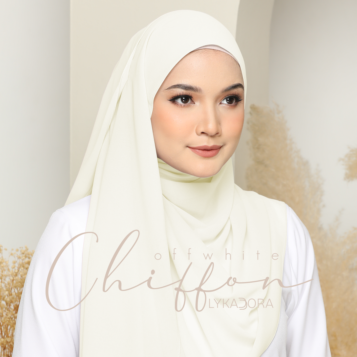 Shawl Putih Curve Shawl Off White Tudung Nikah Long Shawl labuh 2 meter ...