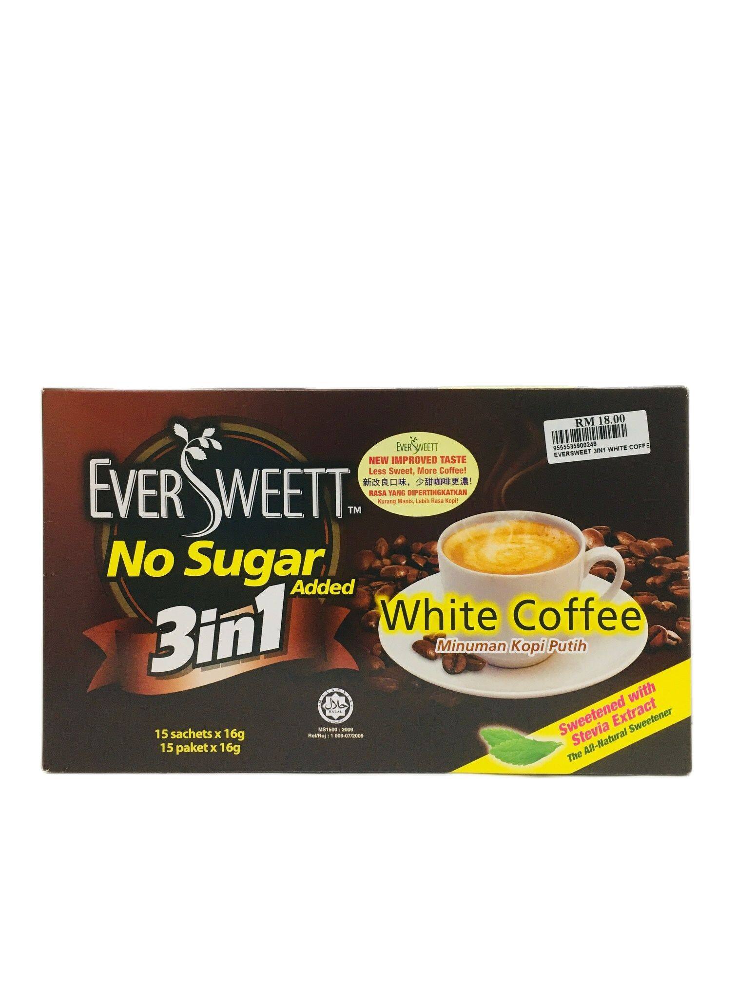 Eversweett 3 in 1 White Coffee (No Sugar Added) 15s | Lazada