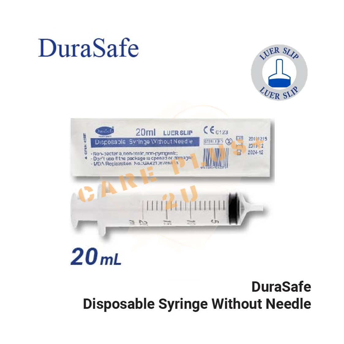 Durasafe Disposable Syringe without Needle (Luer Slip) / Picagari Tanpa Jarum [3ml/5ml/10ml/20ml ...