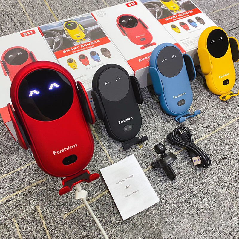 M_home【Phone Holder】Car Smart Sensor Auto Retractable 10W Qiรถยนต์ไร้ ...