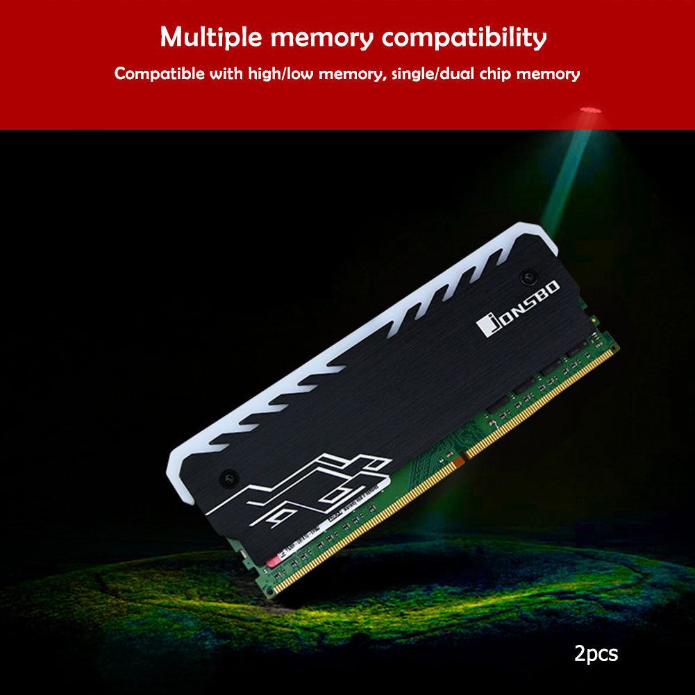 1/2 ชิ้นRGB RAMฮีทซิงค์DDR DDR3 DDR4 หน่วยความจำกระจายความร้อนคูลเลอร์ ...