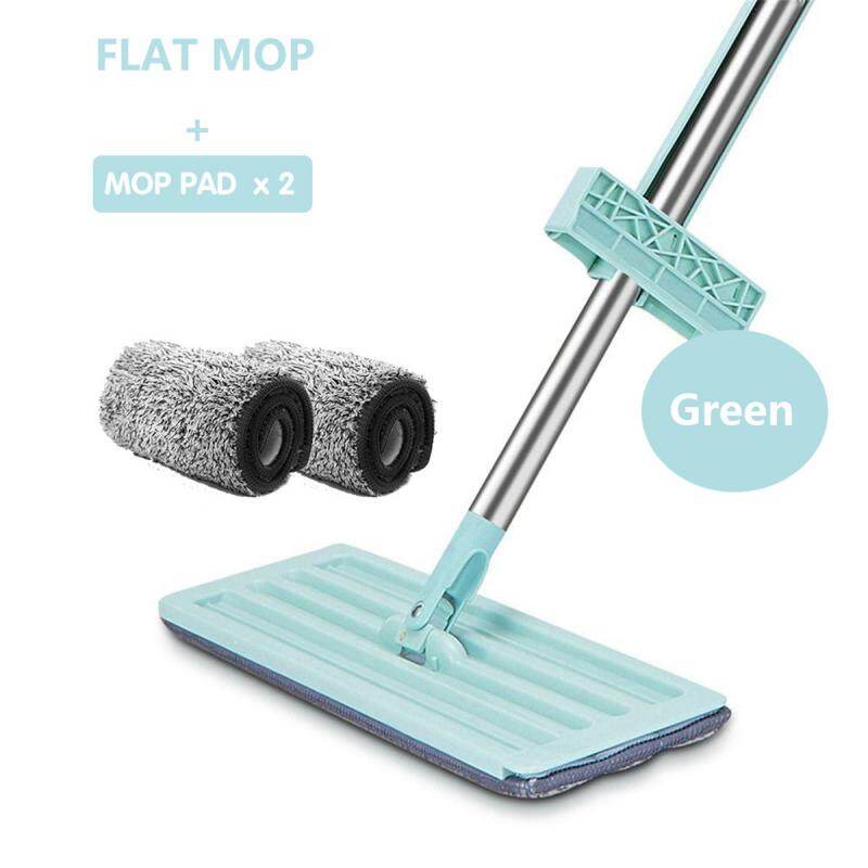 READY STOCK 360 Rotation Mop Lantai Flat Mop Free Hand Washing Lazy Mop ...