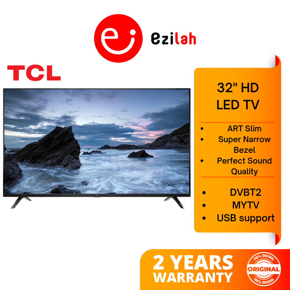 TCL HD LED TV with DVBT2 (32"/40") D3000 series | Lazada