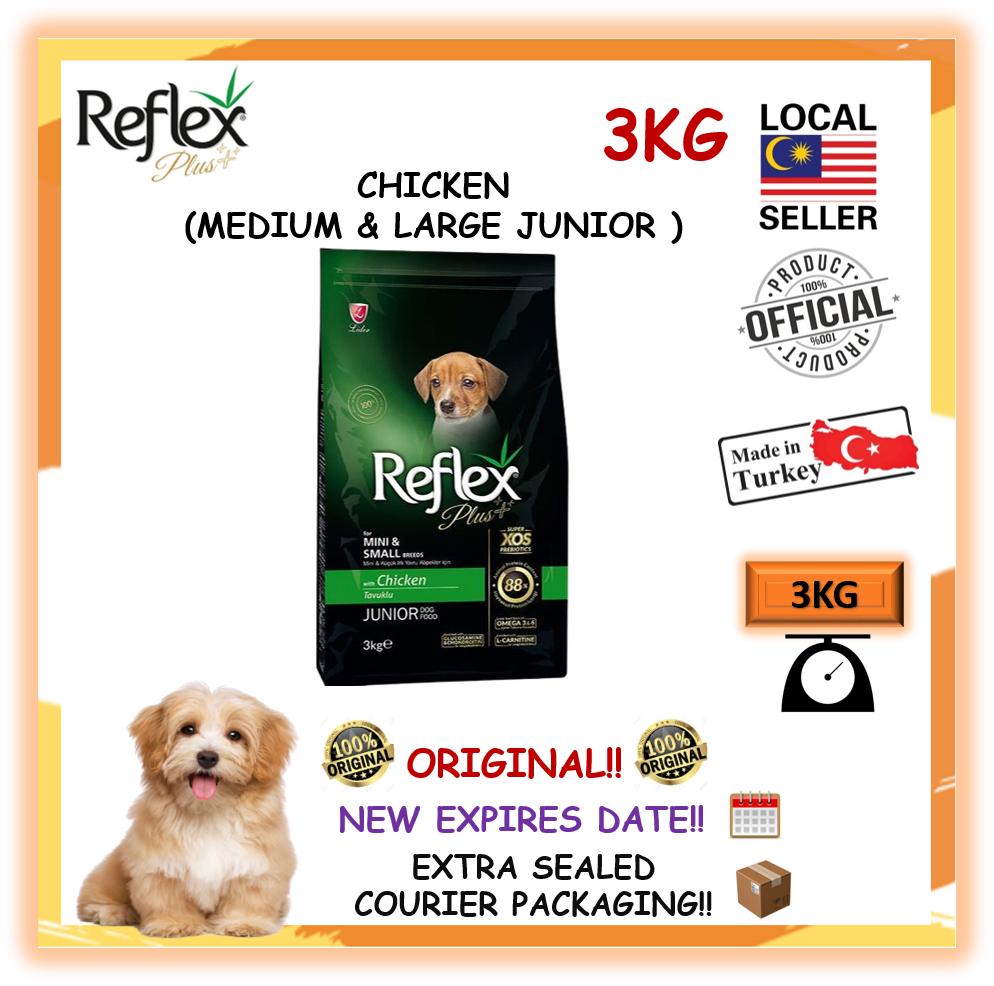 🌟100% ORIGINAL🌟 Reflex Plus Dog Dry Food / Makanan Anjing / Kibbles 3KG ...