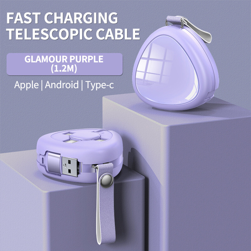 CASEIER 3 In 1 USB สายชาร์จอย่างรวดเร็ว5A มือถือสำหรับ iPhone ซัมซุงหัว ...