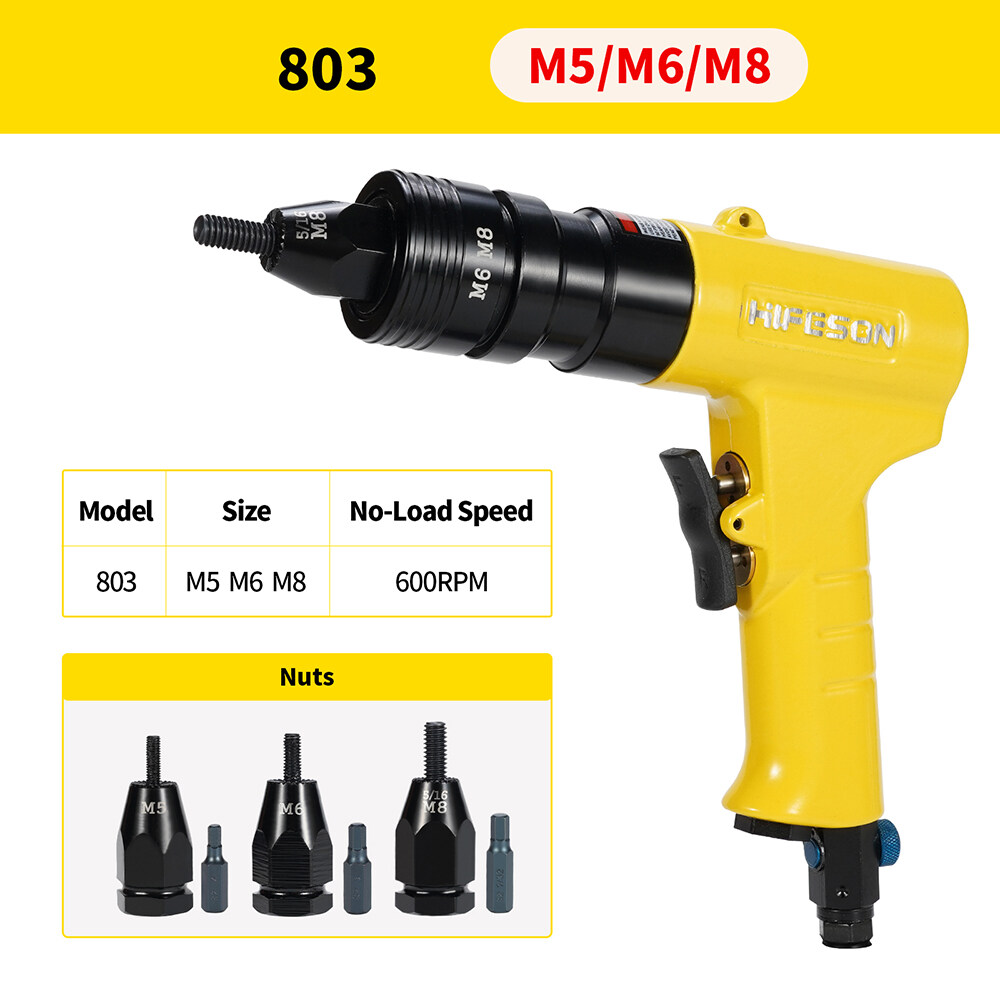 HIFESON Pneumatic Air Rivet Nut G-u-n Insert threaded Pull Setter ...
