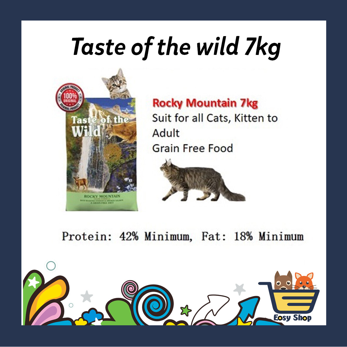 TOTW Taste Of The Wild Cat Food 7kg Makanan Kucing Super Premium High ...
