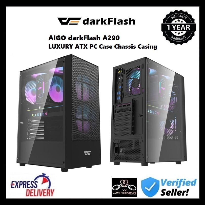 AIGO darkFlash A290 LUXURY ATX PC Case Chassis Casing | Lazada