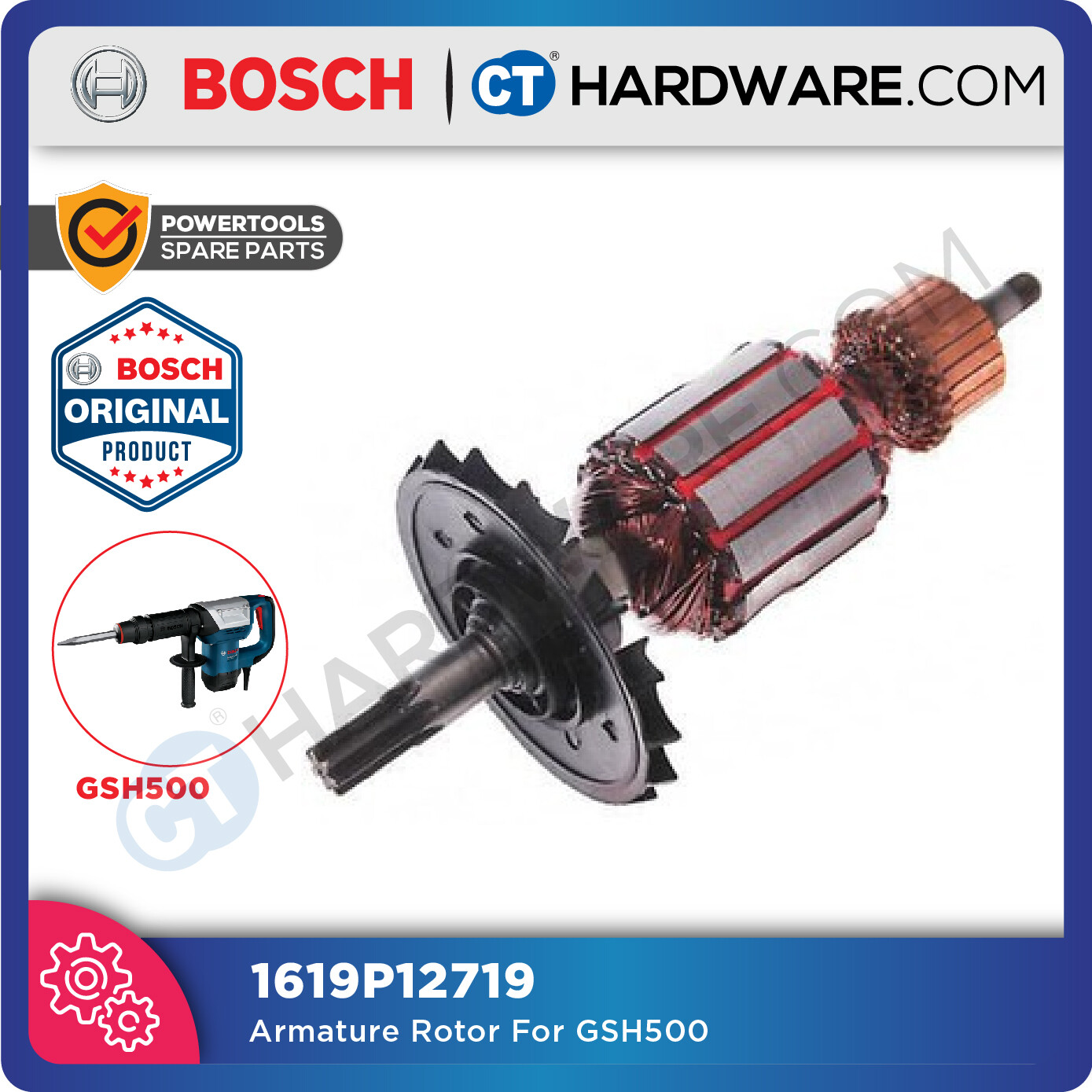 Bosch 1619P12719 Original Armature Rotor For GSH500 | Lazada