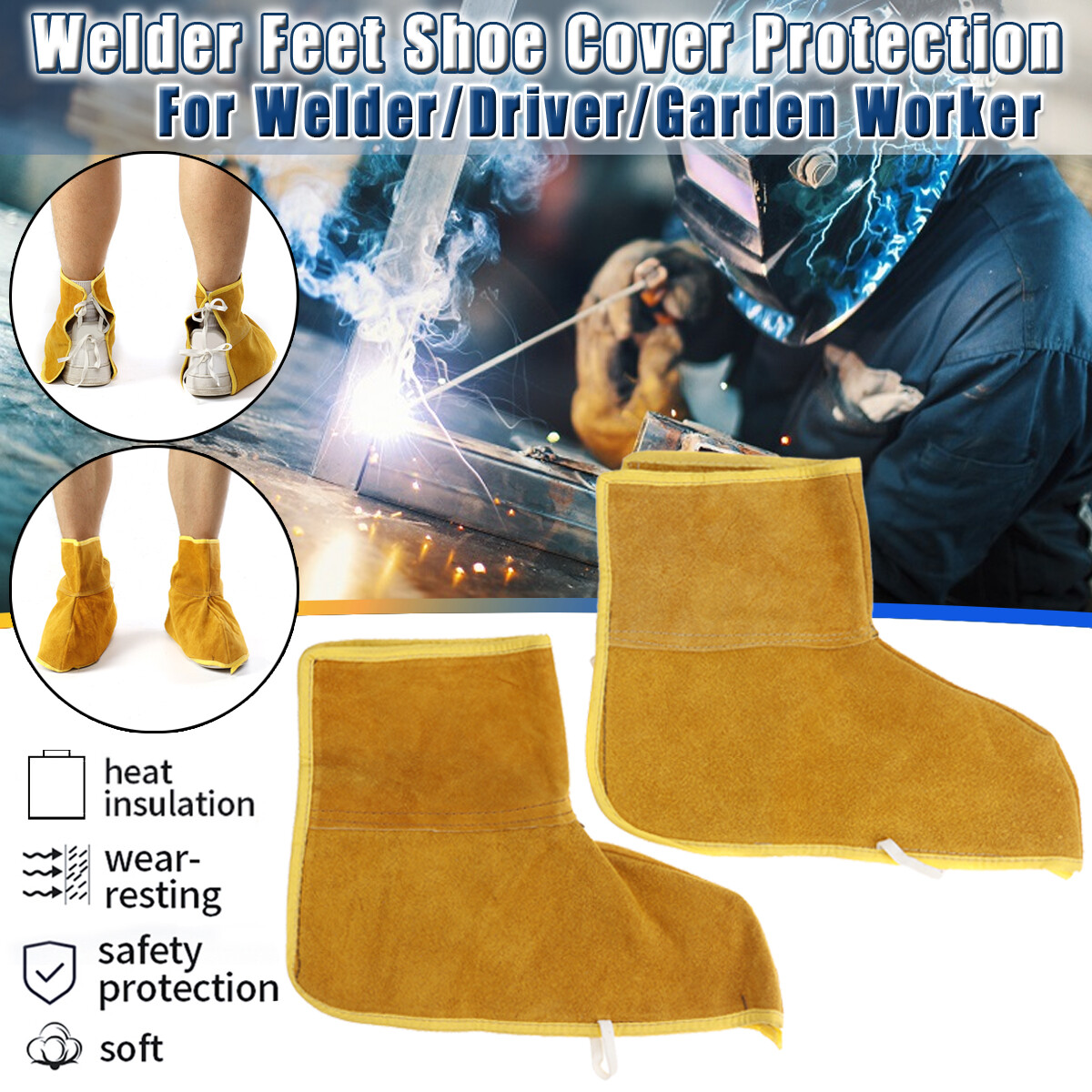 Welder Protection Kit Heavy Duty Gardening Welder Apron/Shoes Cover ...
