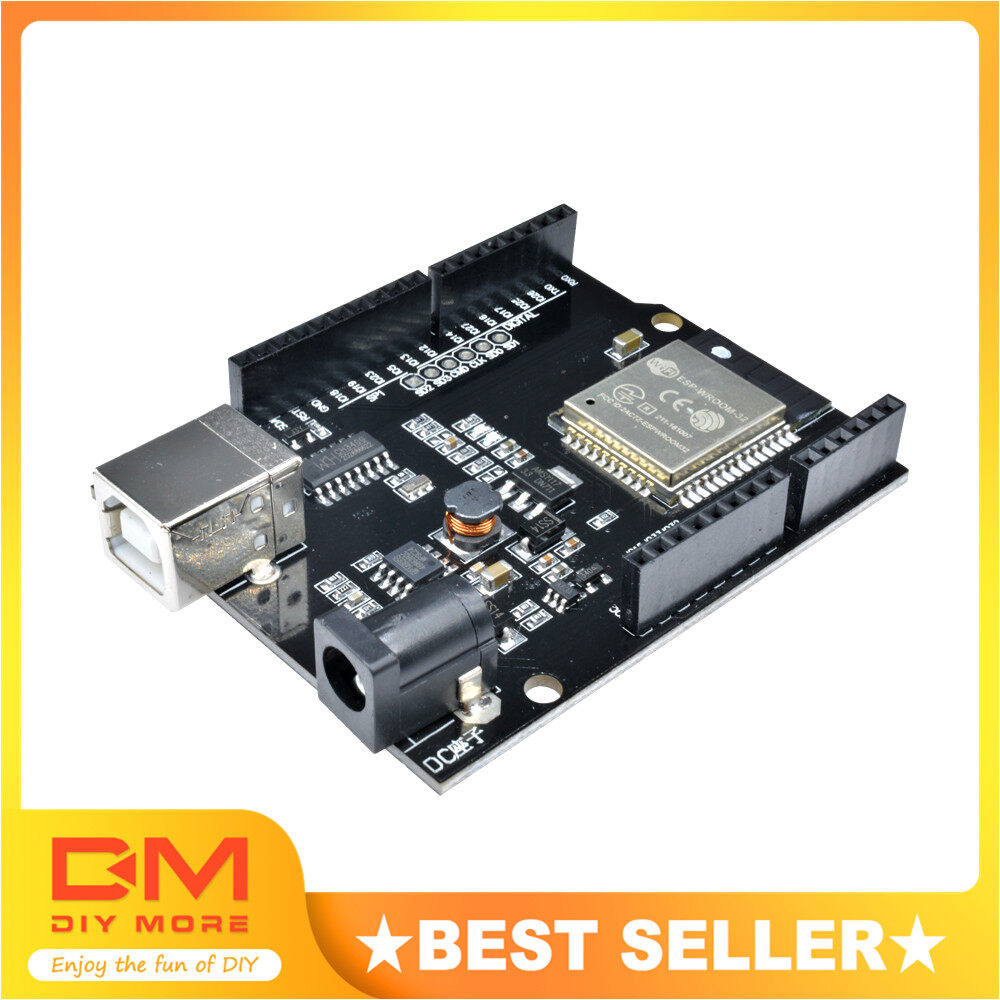 ESESP32 WiFi + บลูทูธ + UNO WeMos D1 R32 USB-B 4MB Flash CH340บอร์ด ...