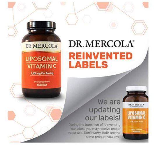 Dr. Mercola, Liposomal Vitamin C, 1,000 mg, 60 Capsules | Lazada