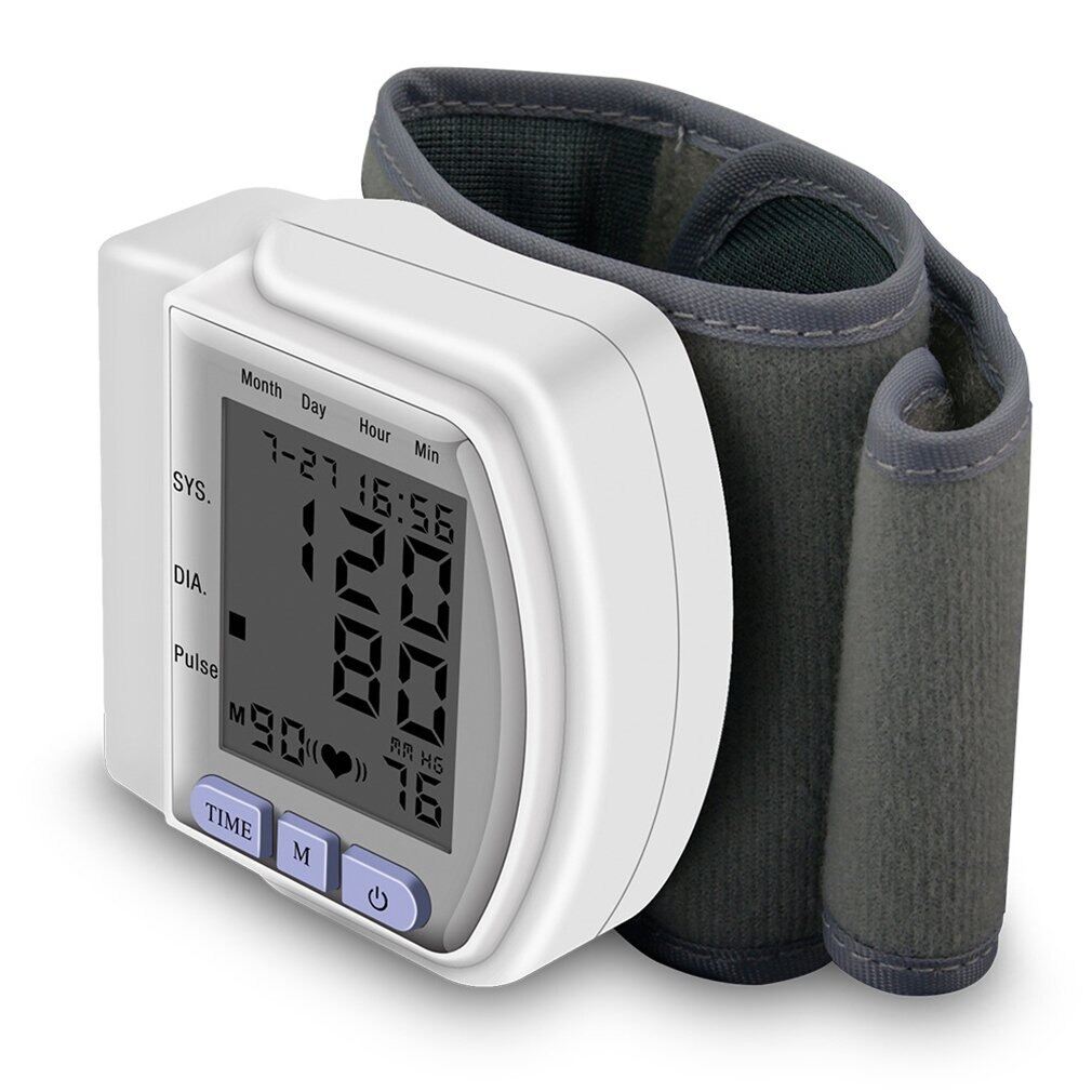 Automatic Wrist Blood Pressure Monitor Tonometer Meter Digital LCD ...