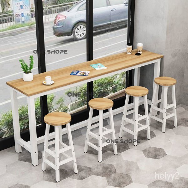 New maple simple long high table bar white black table home kitchen ...
