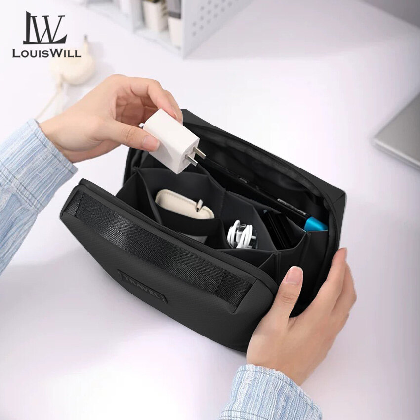 LouisWill Digital Storage Bag Travel Organizer Electronic Gadget Bag ...