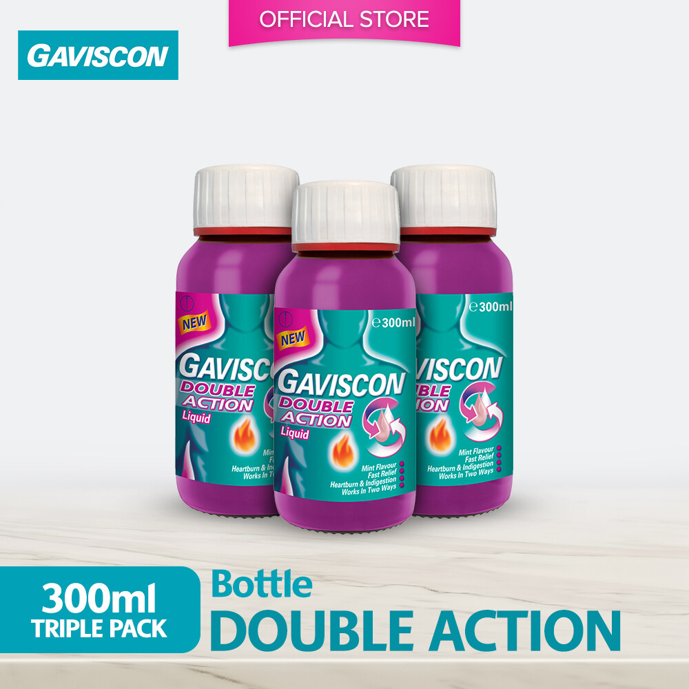 Gaviscon Double Action Liquid 300ml x 3 | Lazada