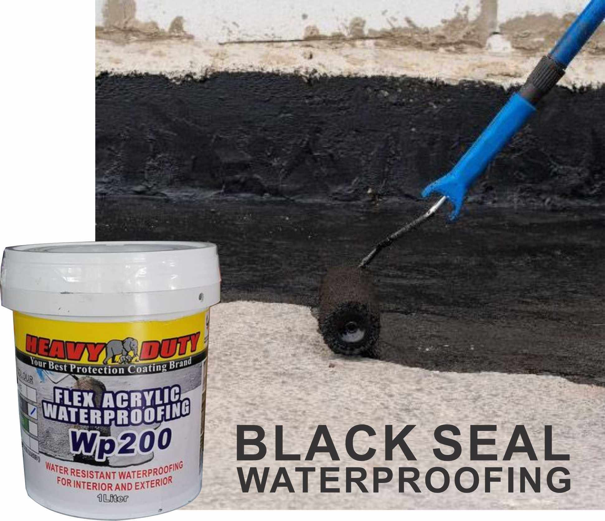 HEAVY DUTY ( 1KG ) WP200 Acrylic Waterproofing Paint Coating Colour Cat ...