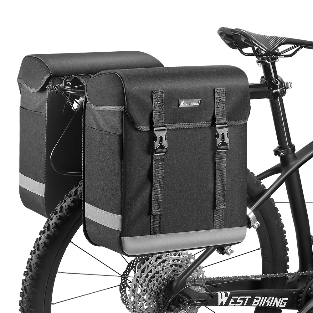 Bike Rear Seats Dual Bag Bicycle Riding Storage Bag Large Capacity ...