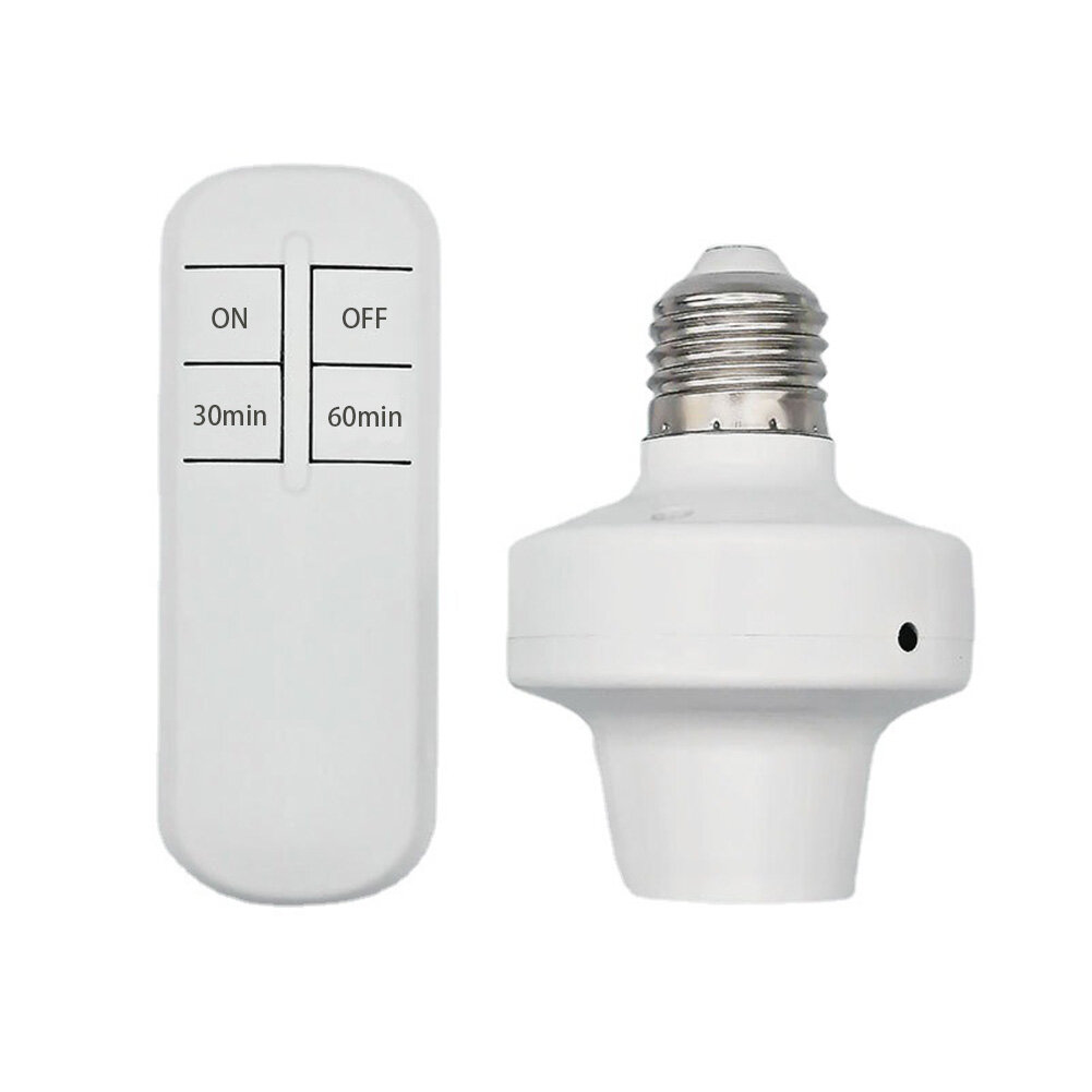 Wireless Smart Remote Control E26 E27 Light Bulb Socket Base With Timer Remote Control Switch ...