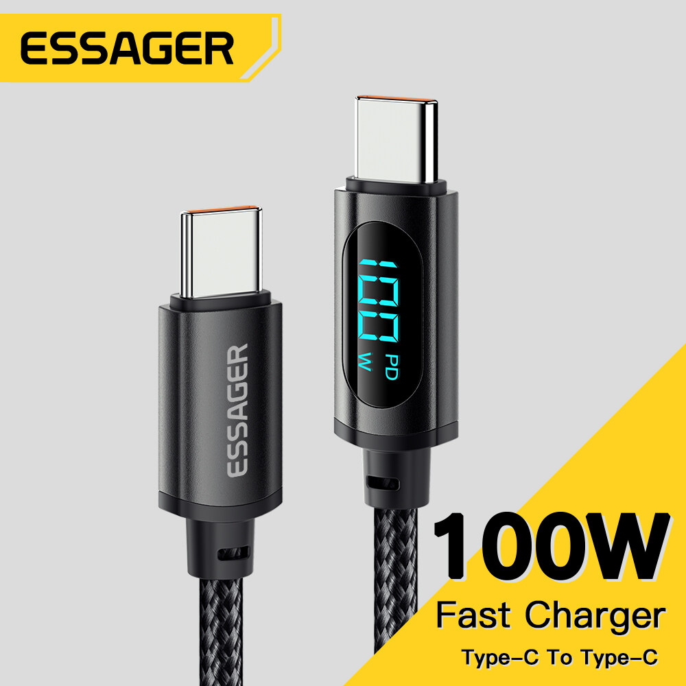 Essager 7A 100W Display USB C To USB C Cable PD Fast Charger Cord Type