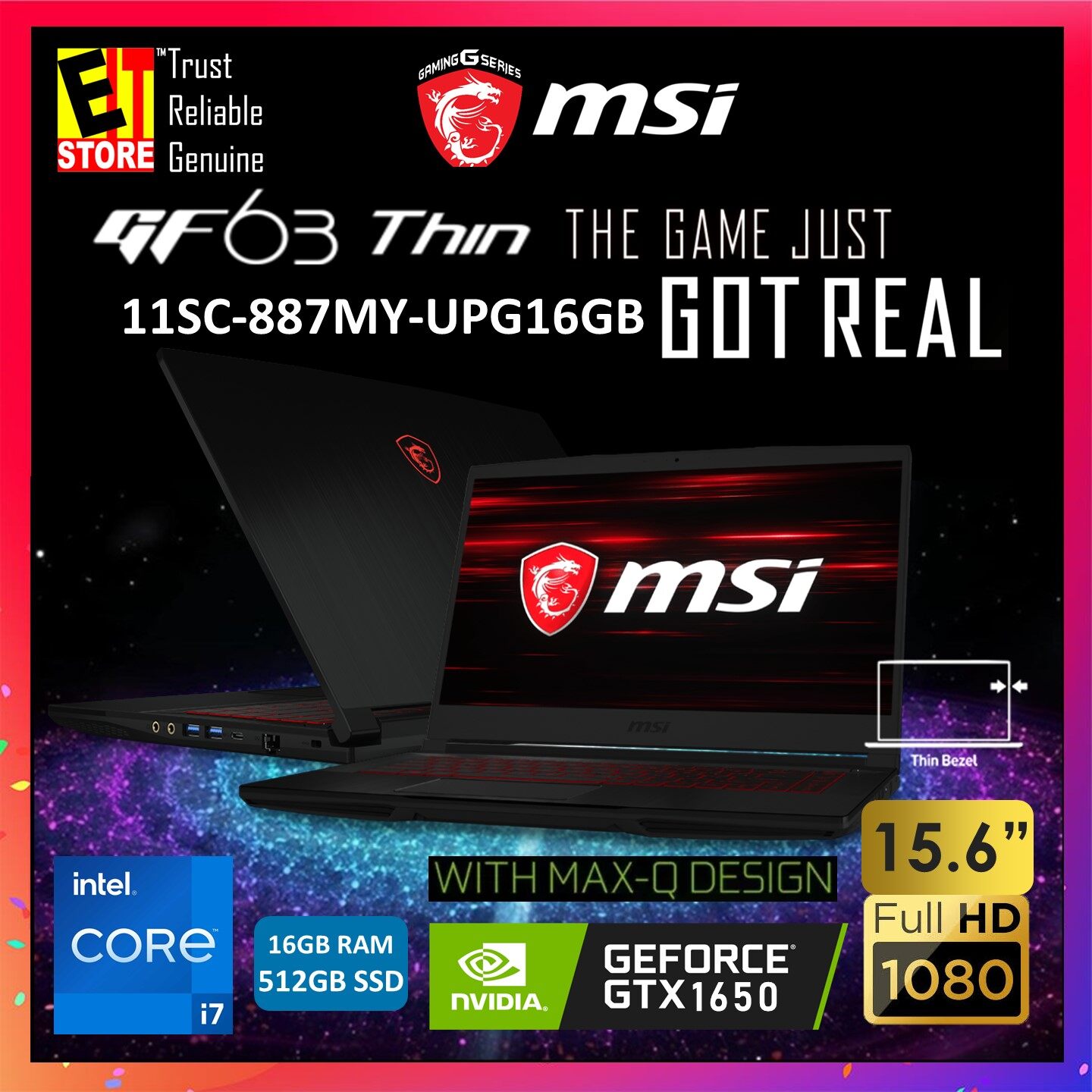 Spesifikasi dan harga Msi Gf63 Thin di Malaysia - TechNave BM