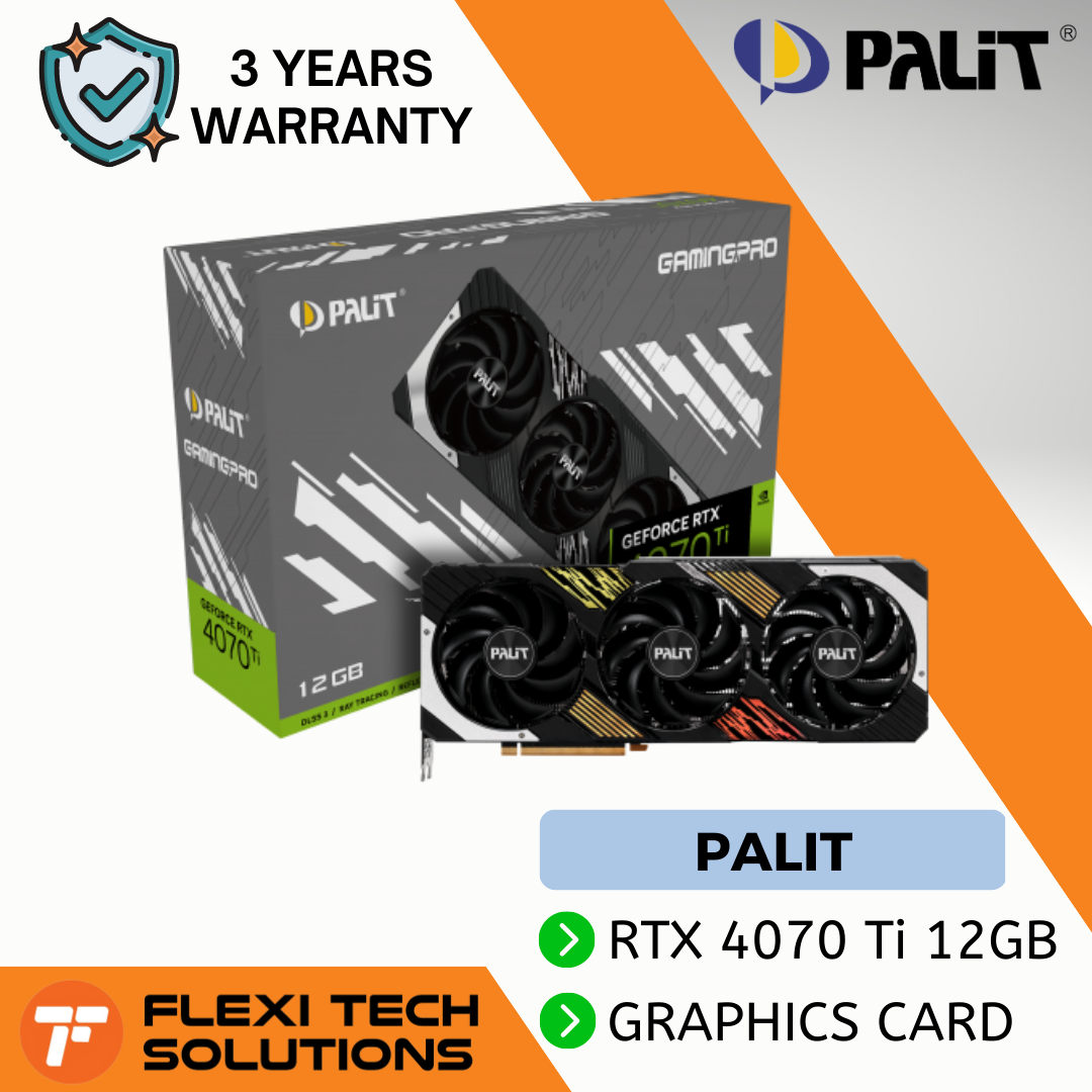 Flexi Tech PALIT GeForce RTX 4070 Ti GAMINGPRO 12GB GDDR6X GPU Graphics ...