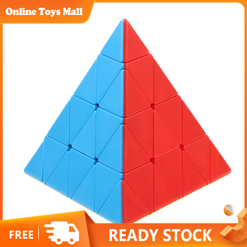 พีระมิด Speed Cube Fast Smooth Turning Solid ทนทาน Stickerless Frosted ...