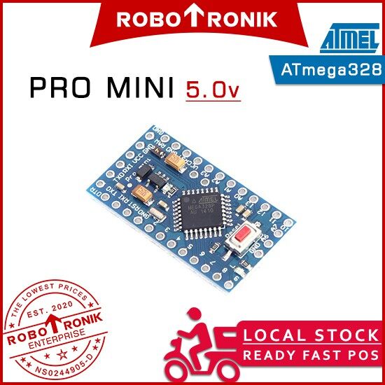 Pro Mini Microcontroller ATmega328 Arduino Compatible Development Board 3.3V @8Mhz / 5.0V @16Mhz ...