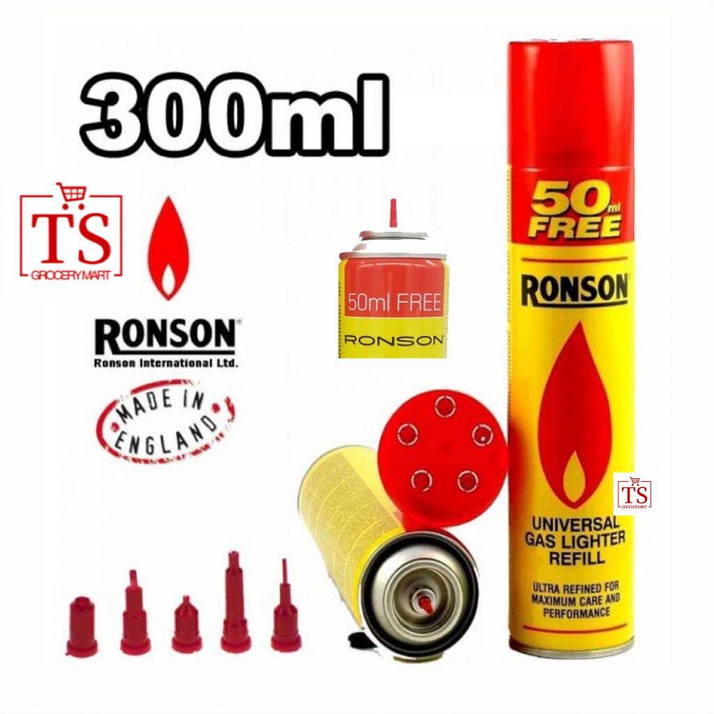 RONSON UNIVERSAL GAS LIGHTER REFILL (300ML) HIGH QUALITY ULTRA REFINED ...