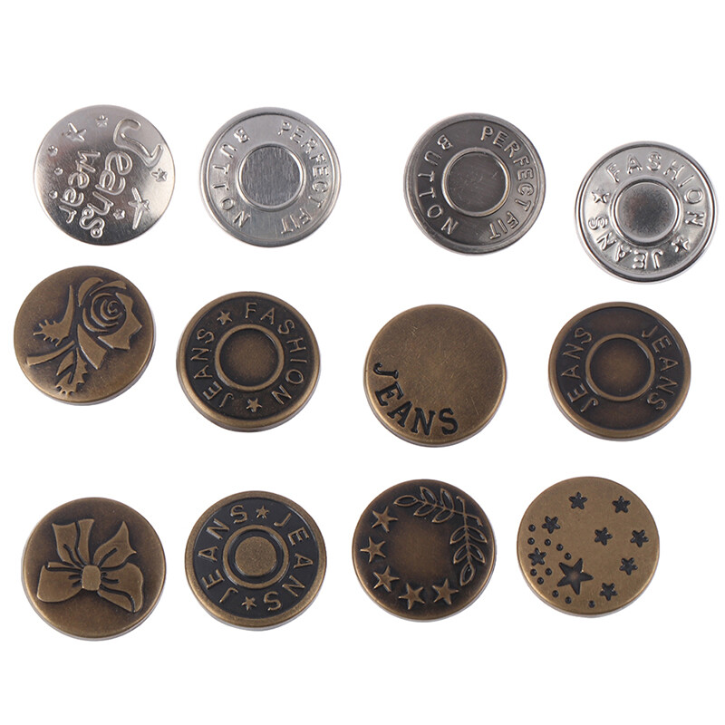 XS ⭐Hot Sale⭐17mm Metal Jeans Button Tack Snap Fastener Press Metal ...