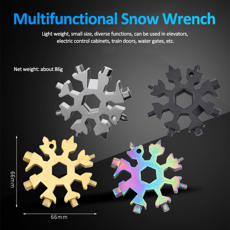 18-in-1 Multi-tool Portable Screwdriver Snowflake Wrench Spanner EDC Outdoor Camp Survive Tools ...