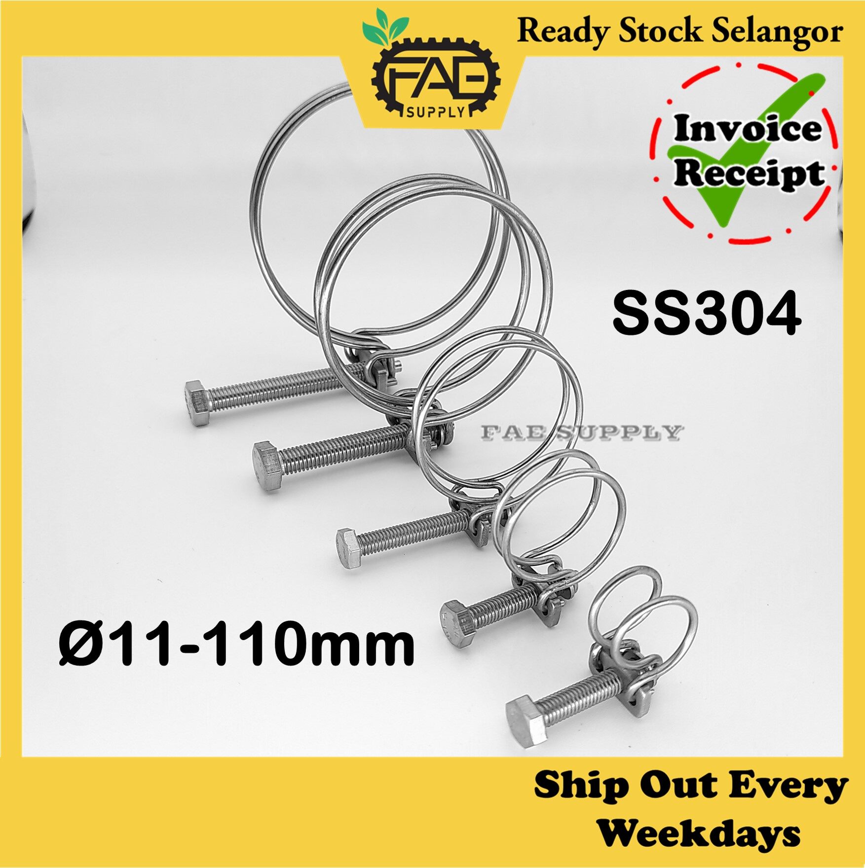 SS304 DOUBLE WIRE HOSE CLAMP CLIP radiator hose clamp | Lazada