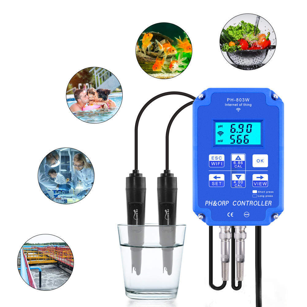 PH‑ 803W WIFI ORP/PH Meter Controllerออนไลน์เครื่องตรวจคุณภาพน้ำEU Plug ...