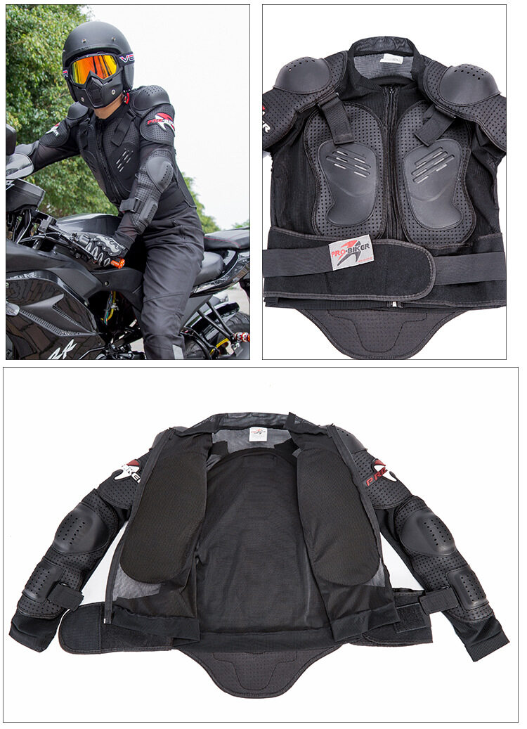 PROBIKER Men Women Motorcycle Rider Armor Safety Jacket Moto Motorbike ...