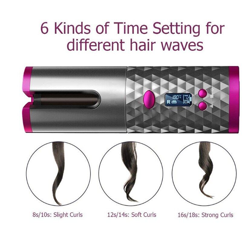 Eletric Magic Mini Cordless Hair Curler Automatic Machine Hair Waver ...