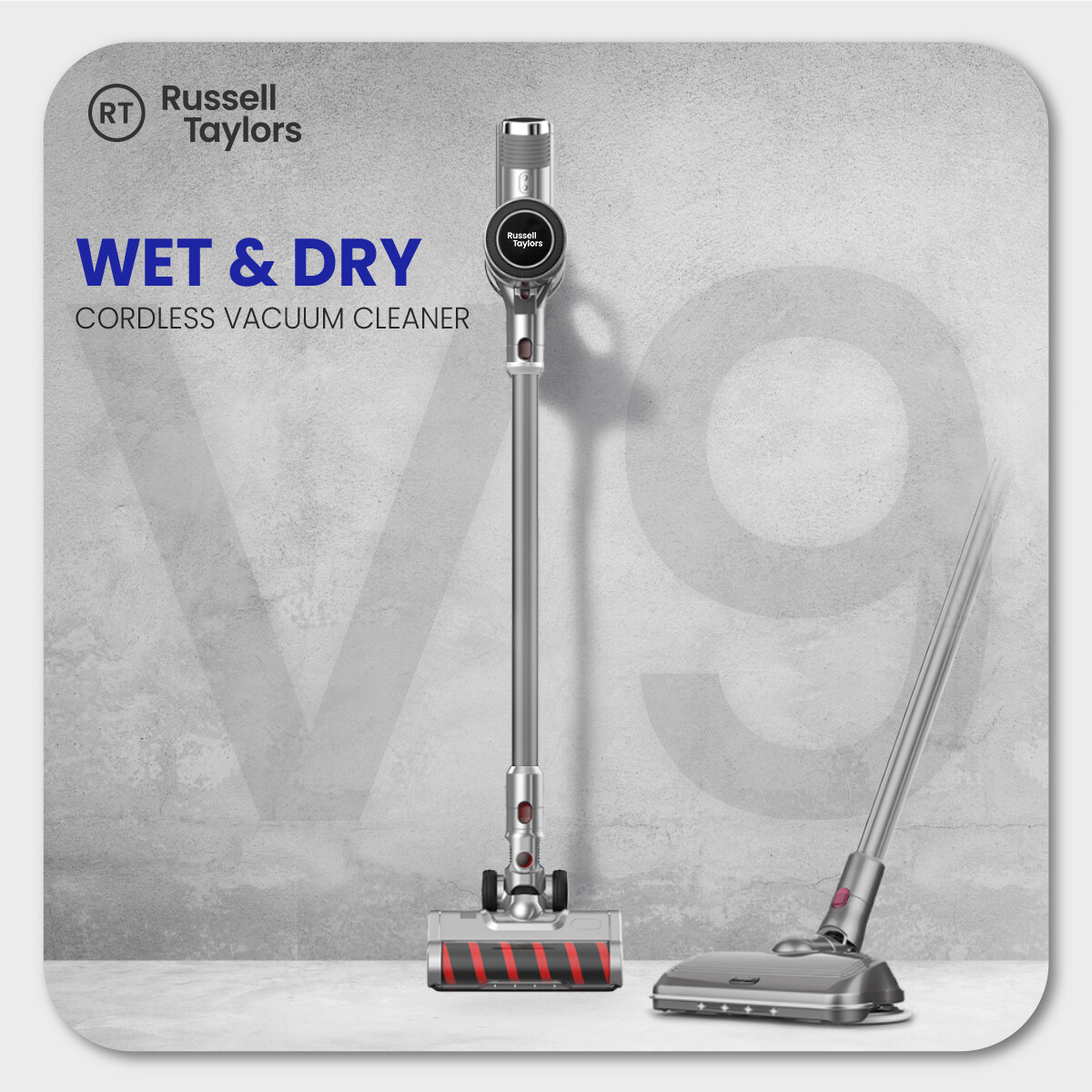 Russell Taylors Cordless Vacuum Cleaner 2-in-1 Vacuum & Mop V9 ...