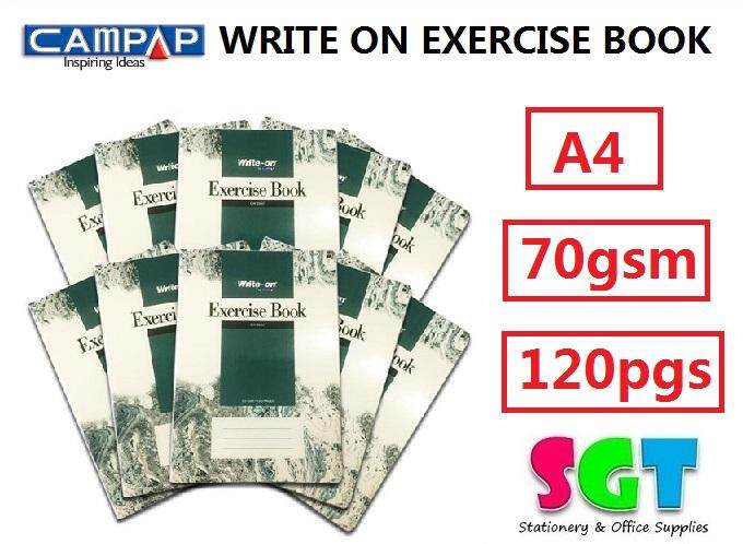 CAMPAP Write-on A4 Exercise Book 120pgs 10 pcs / pack (CW-2507) | Lazada